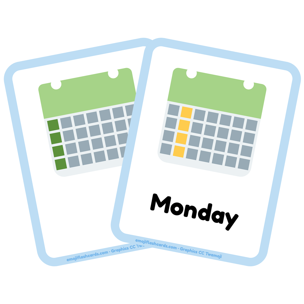 Tarjetas didácticas de Días de la semana en inglés para imprimir - PDFs ...