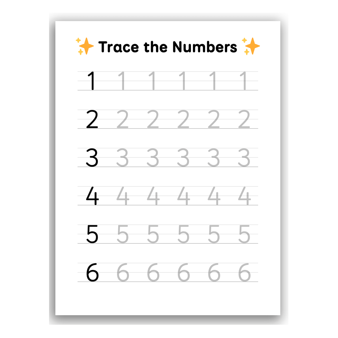 Number Tracing Worksheets 1-10 - Free PDFs